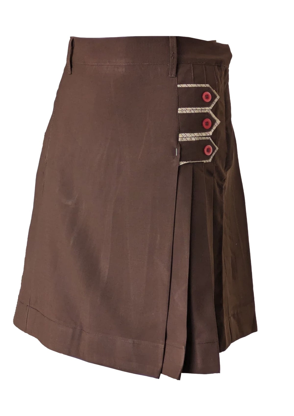 VIS Girls Brown Skirt Custom (1st Std - 5th Std) — Gubbacci Uniform Company
